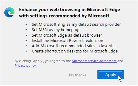 3. If prompted, click Apply